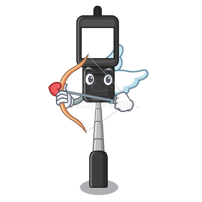 Cupid Cell Phone Holder in Cartoon Shape Stock Vector - Illustration of ...