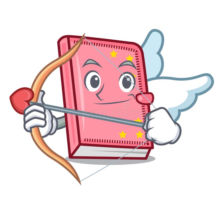 Cupid Diary Character Cartoon Style Stock Vector - Illustration of ...