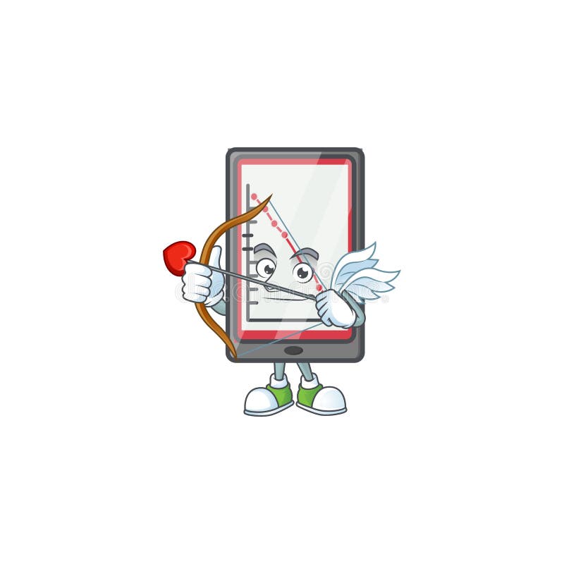 Cupid Down Chart Vertical Tablet Character Style. Stock Vector ...