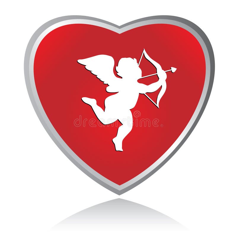 Cupid Icon stock vector. Illustration of reflection, heart - 8240892