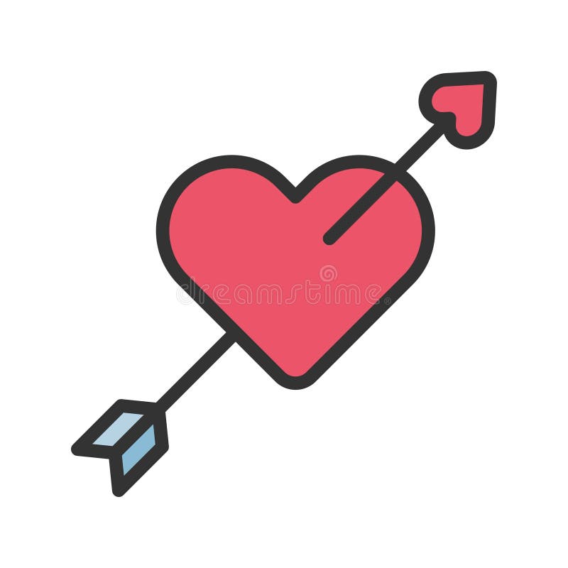 Cupid Icon Set. Love and Valentine S Day Symbol. Cupid Shooting Arrow ...