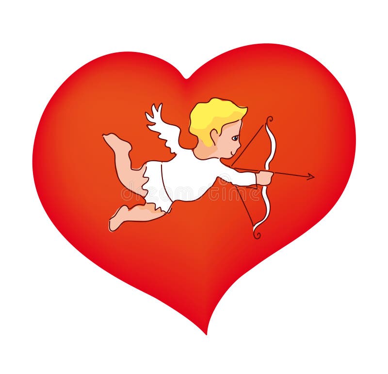 Cupid Icon stock vector. Illustration of reflection, heart - 8240892
