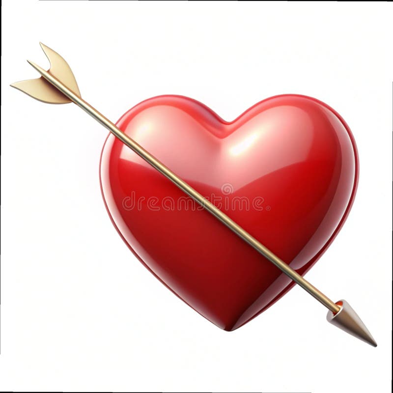 Cupidâ€™s Arrow Symbol Isolated Stock Illustration - Illustration of ...