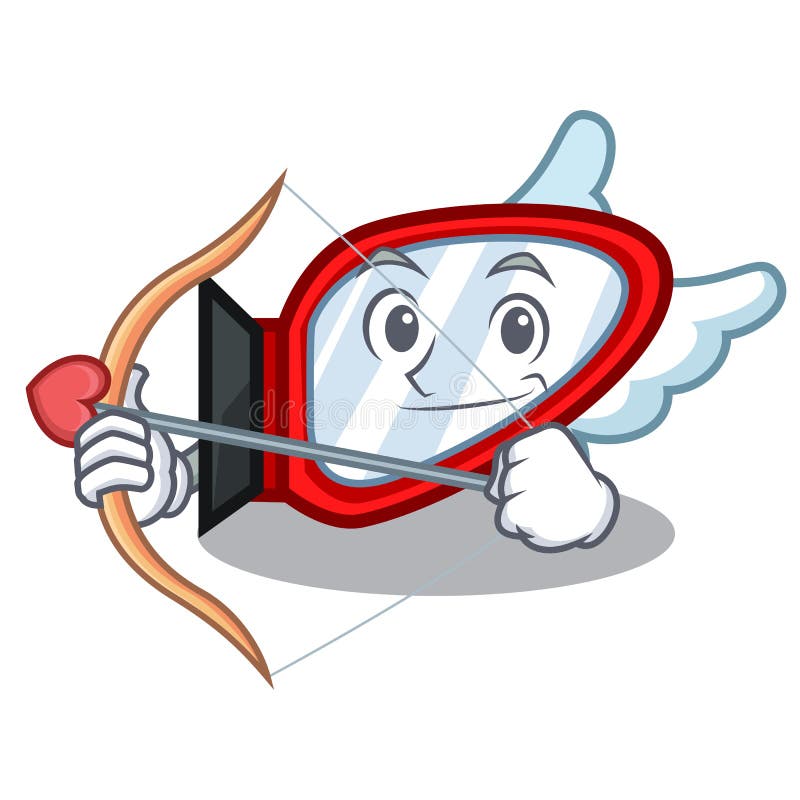 Cupid Side Mirror Isolated with the Character Stock Vector ...