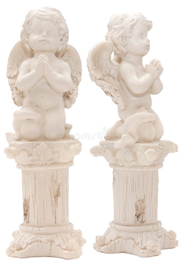Cupid Sitting on an Ancient Column Stock Image - Image of cherub ...