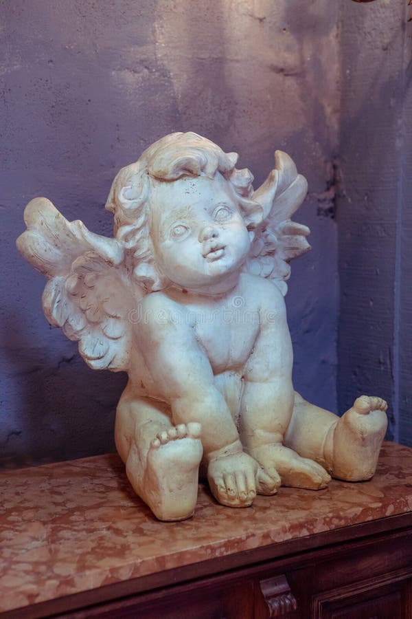 Cupid statue stock image. Image of face, italy, ancient - 96098437