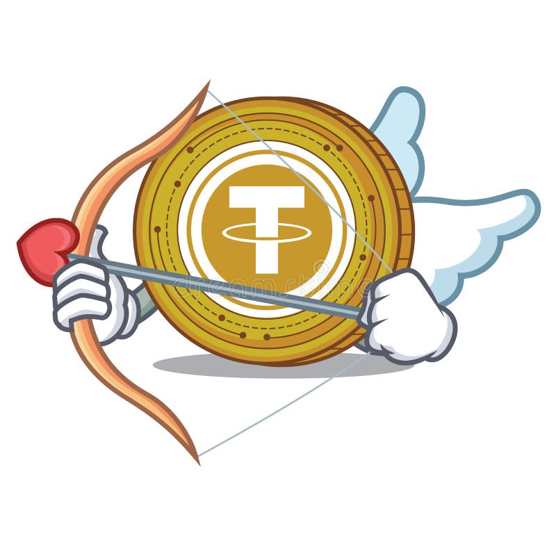 Cupid Tether Coin Character Cartoon Editorial Photo - Illustration of ...