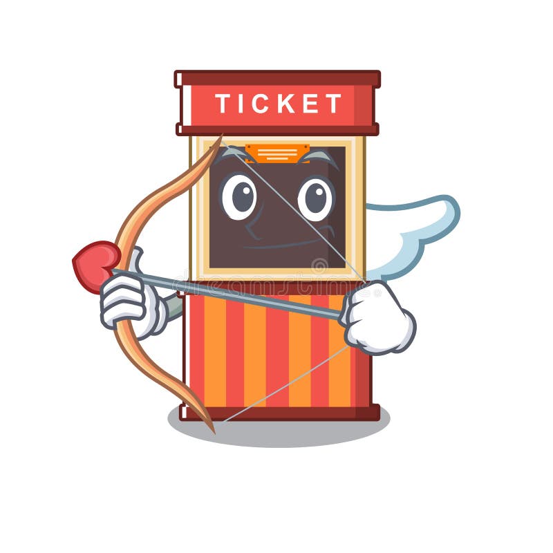 Cupid Ticket Booth Edge of Mascot Table Stock Vector - Illustration of ...