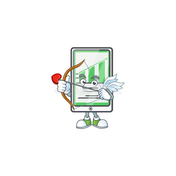 Cupid Up Chart Vertical Tablet for Report. Stock Vector - Illustration ...