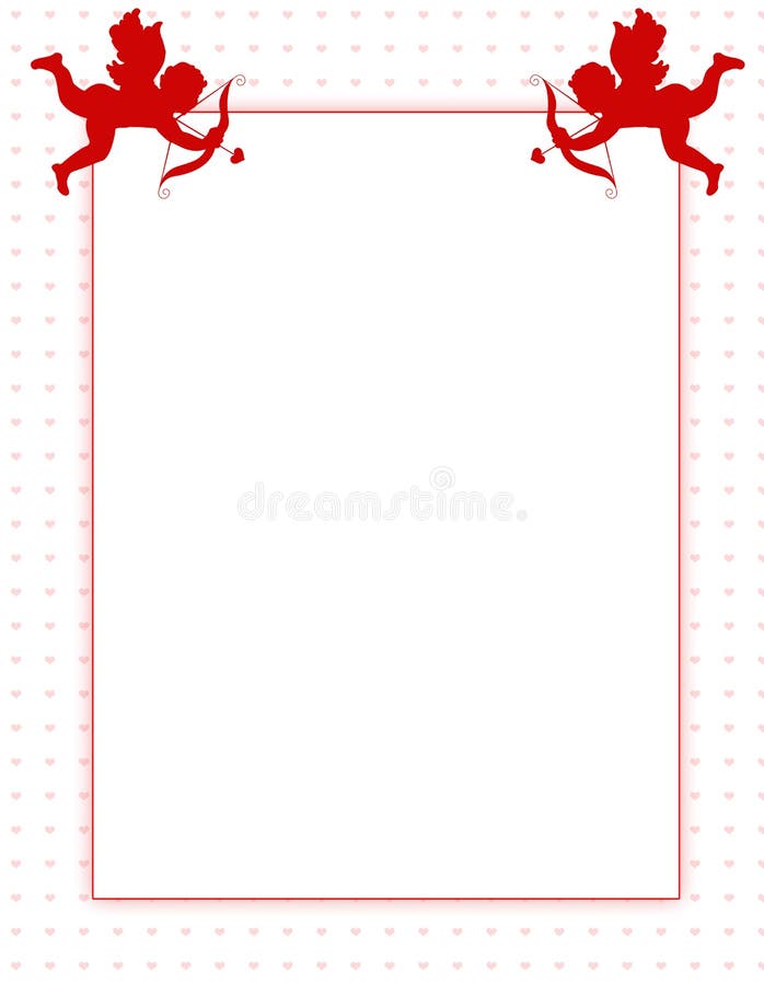 Pink Hearts Bubbles Valentine S Day Frame Stock Illustration ...