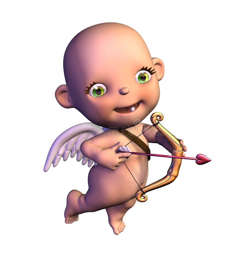 Cupidon de dessin animé illustration stock. Illustration du valentines ...