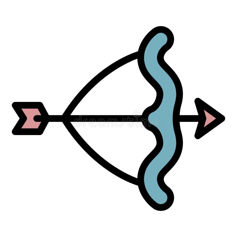 Cupidon Love Bow Icon Color Outline Vector Stock Vector - Illustration ...