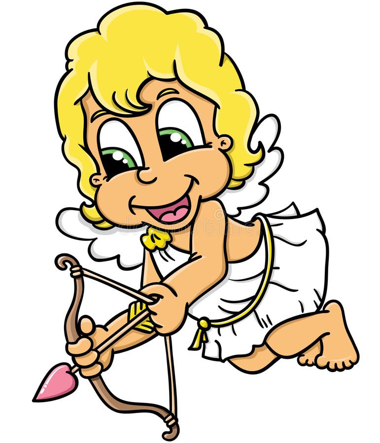 Cupidon mignon illustration de vecteur. Illustration du fête - 12827871