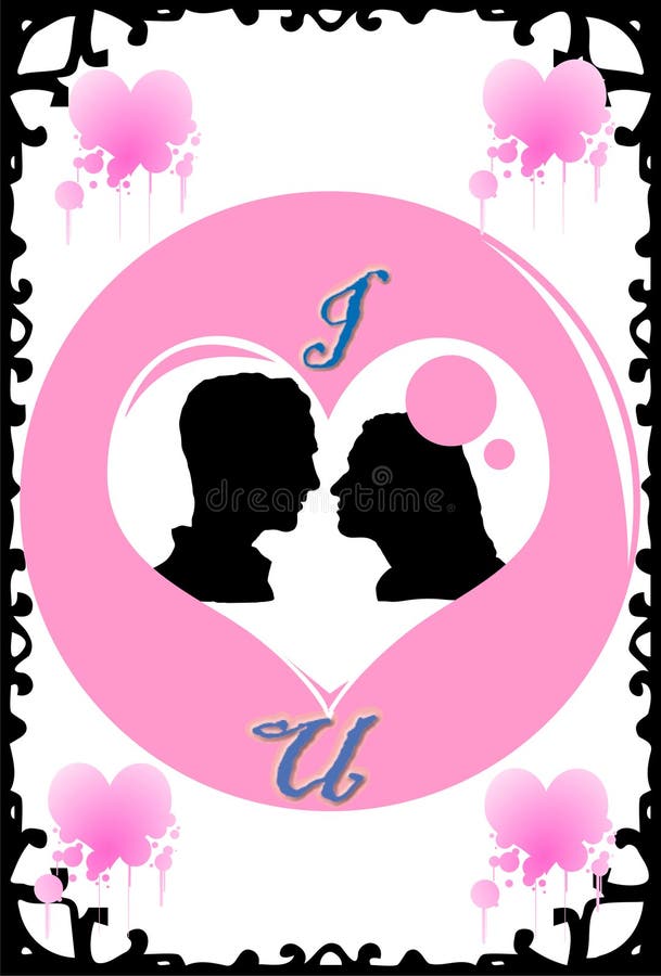 Cuple in love stock illustration. Illustration of scroll - 10065501
