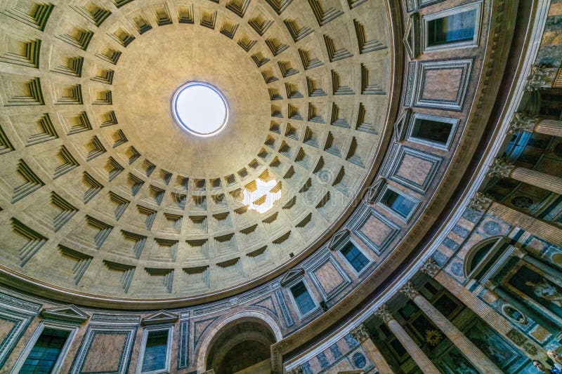 Cupola of the Pantheon in Rome, Italy Stock Photo - Image of rome ...