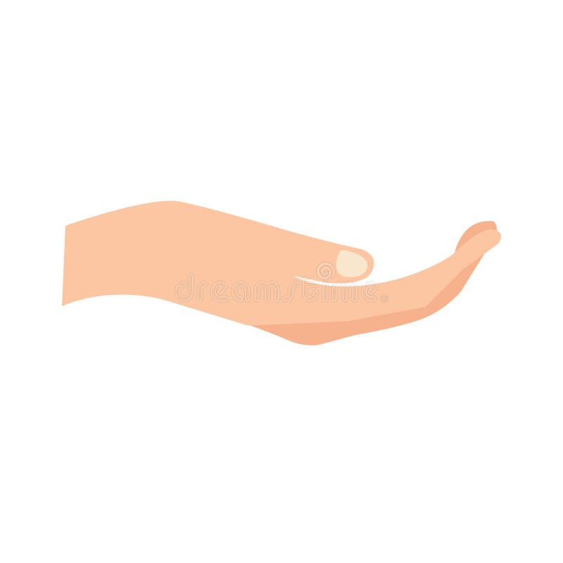 Cupped Hand Gesture Vector Art, Care or Support Hand Gesture Icon ...