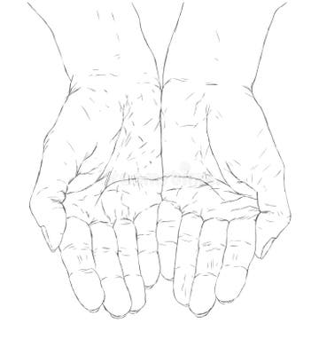 Cupped Hands Drawing Stock Illustrations – 240 Cupped Hands Drawing ...