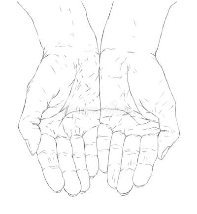 Cupped Hands Sketch Stock Illustrations – 371 Cupped Hands Sketch Stock ...