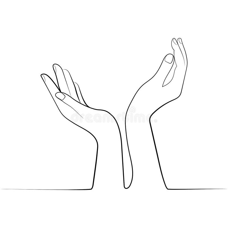 Cupping Hands Drawing