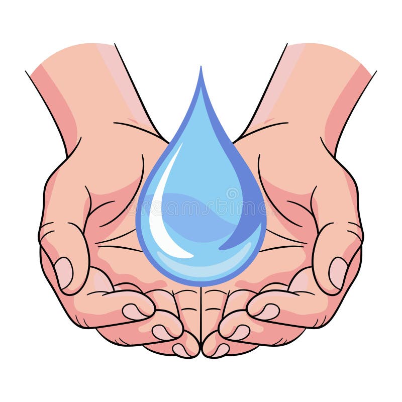 Cupped Hands Water Stock Illustrations – 365 Cupped Hands Water Stock ...