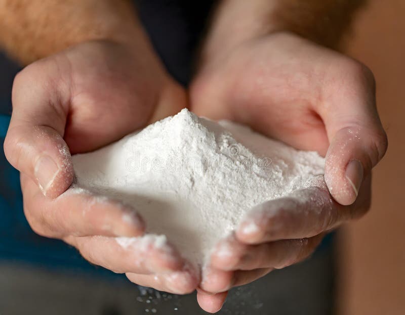 Cupped Hands Holding White Powder Stock Image - Image of amphetamine ...