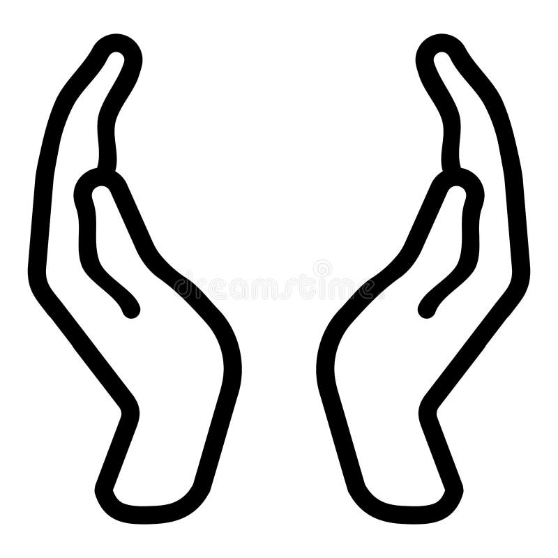 Cupped Hands Icon. Vector Illustration Stock Vector - Illustration of ...