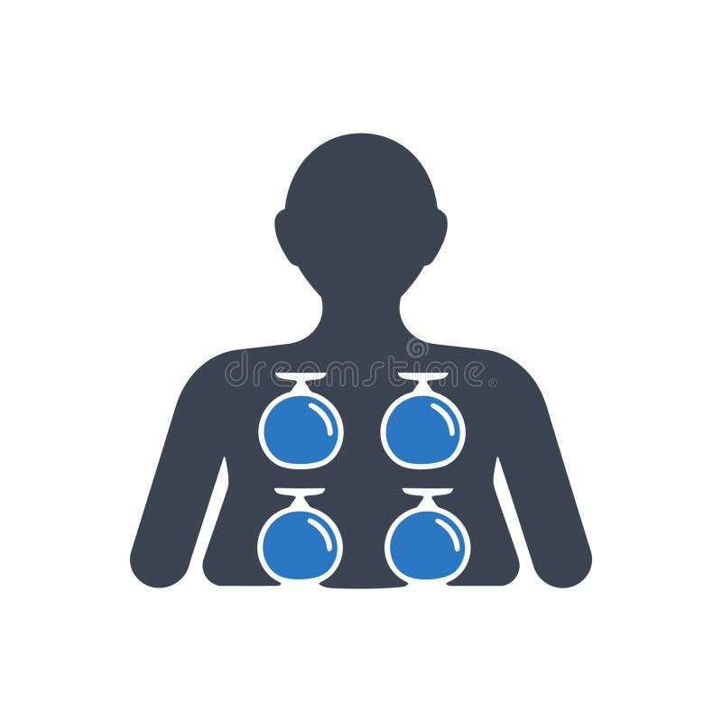 Cupping Therapy Sign Vector Illustration. Massage Jars for Face and ...