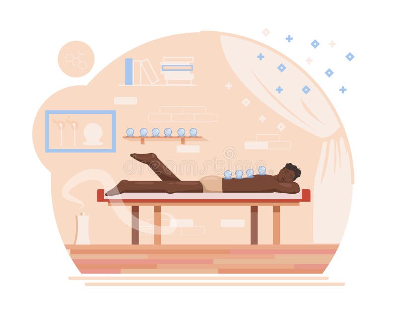 Cupping Therapy Sign Vector Illustration. Massage Jars for Face and ...