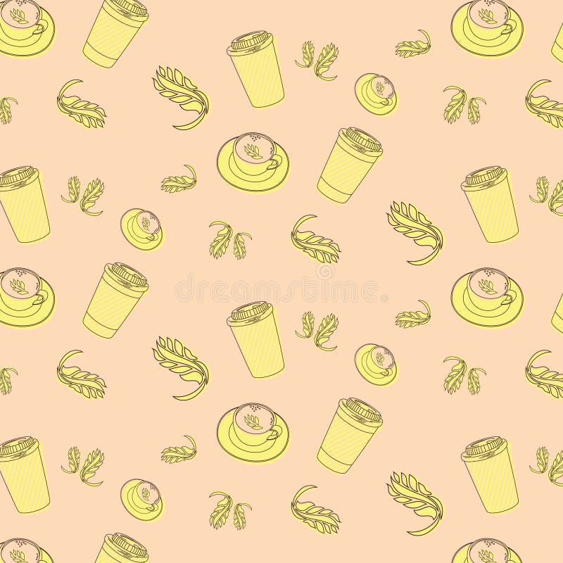 Cups Background Design. Vector Illustration Decorative Design Stock ...