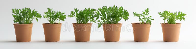 Cups with Carrot Seedlings. Selective Focus Stock Image - Image of ...