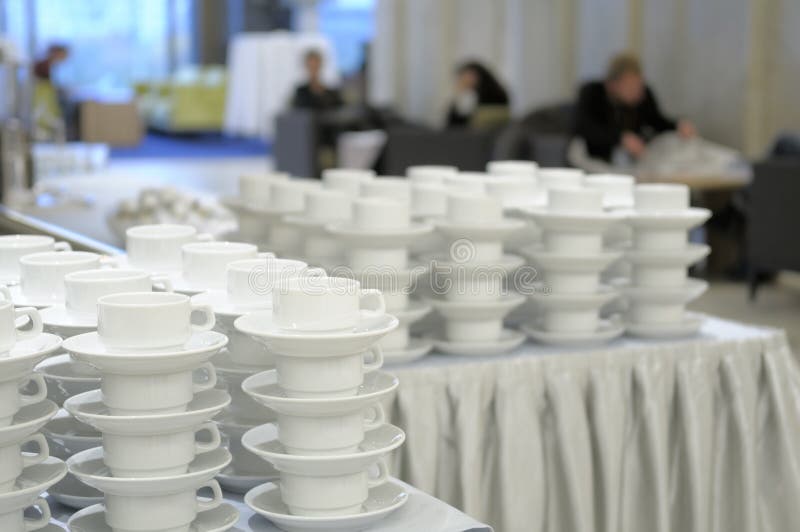 Cups for coffee break. stock image. Image of saucer, contemporary ...