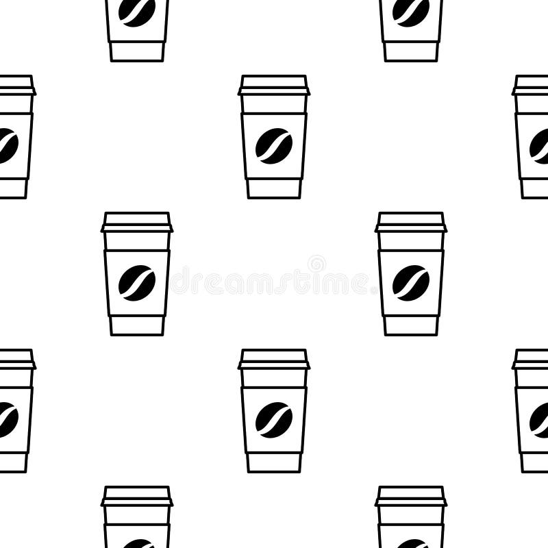 Cups of coffee pattern stock illustration. Illustration of texture ...