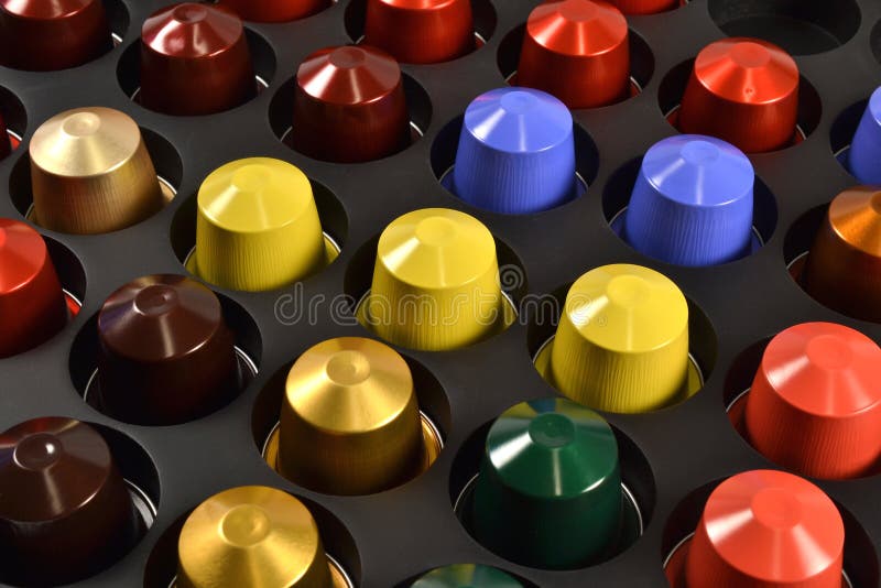 Two Cups of Coffee and a Croissant on a Plate Stock Image - Image of ...