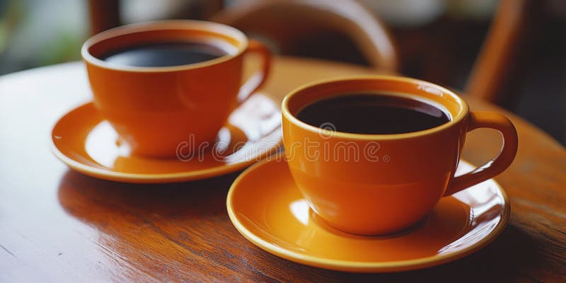 Cups of Coffee stock photo. Image of routine, table - 376078300