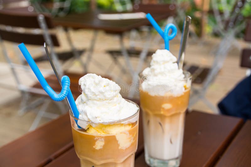 Cups of cold coffee stock photo. Image of healthy, frappe - 53890094