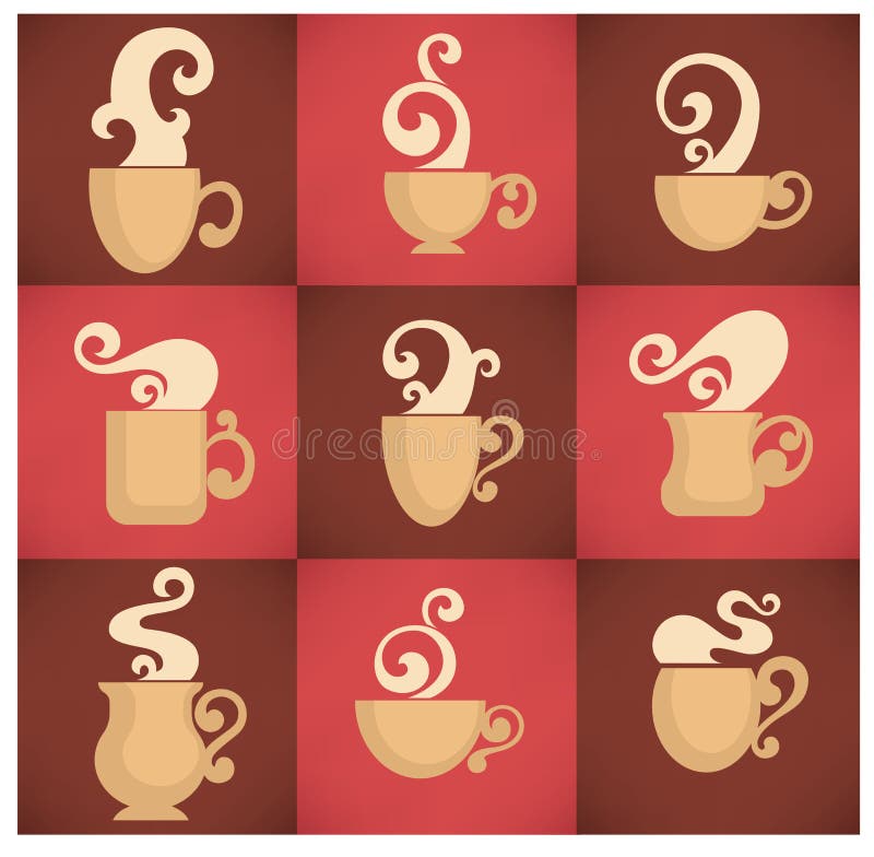 Cups collection stock vector. Illustration of delicious - 56843587
