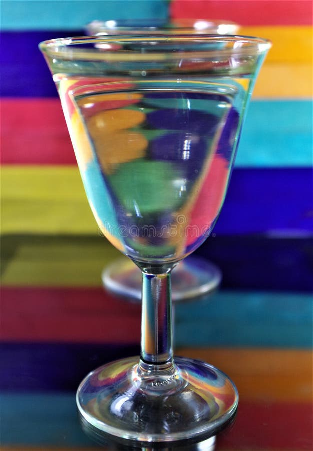 Single Cup Colored Vivid Colors on a Water Cup Stock Image - Image of ...
