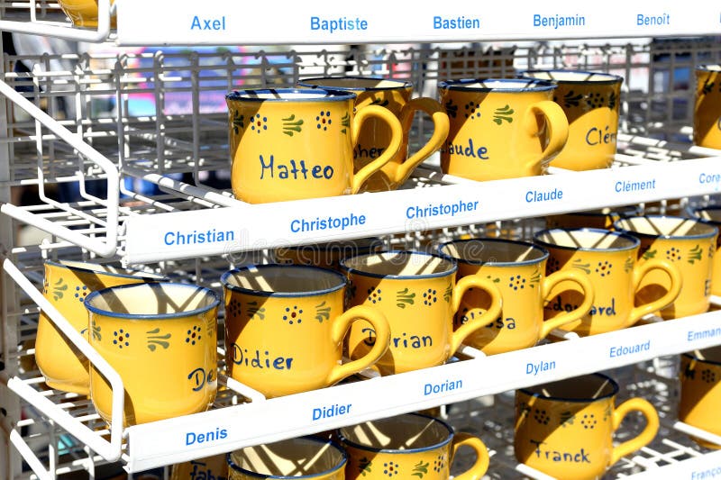 Cups Personalized Breakfast with the First Stock Image - Image of ...