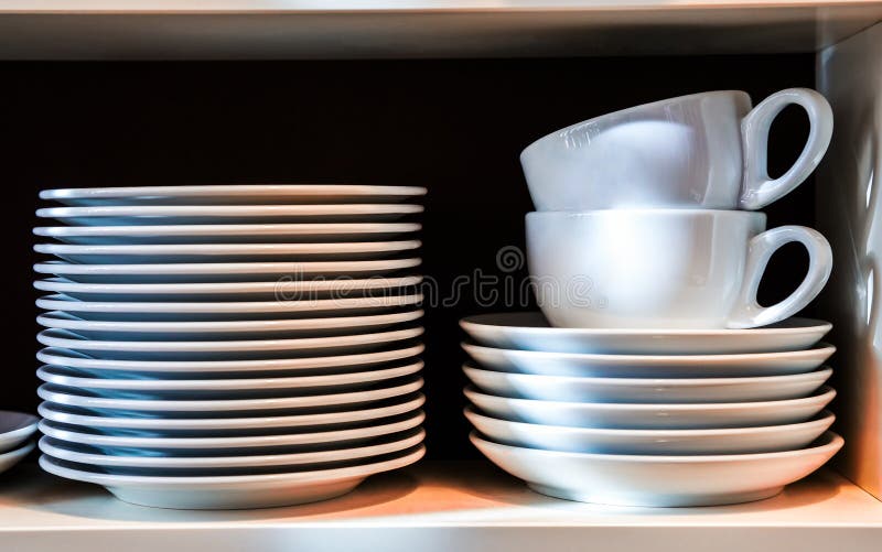 Cups and plate, dishes stock photo. Image of catering - 99801866