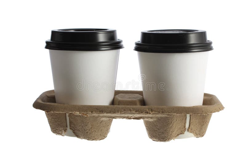 Cups of Take Away Coffee stock image. Image of white - 172347735