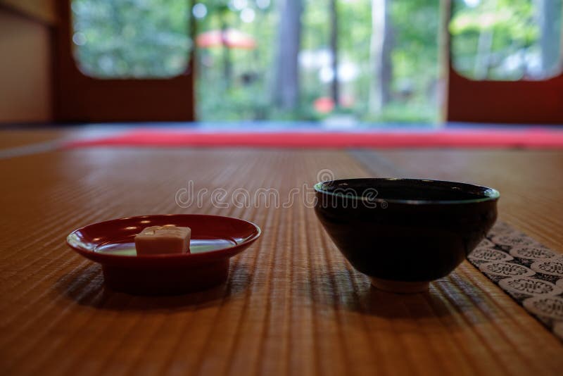Cups for Tea Ceremony in Temple Stock Photo - Image of japan, japanese ...