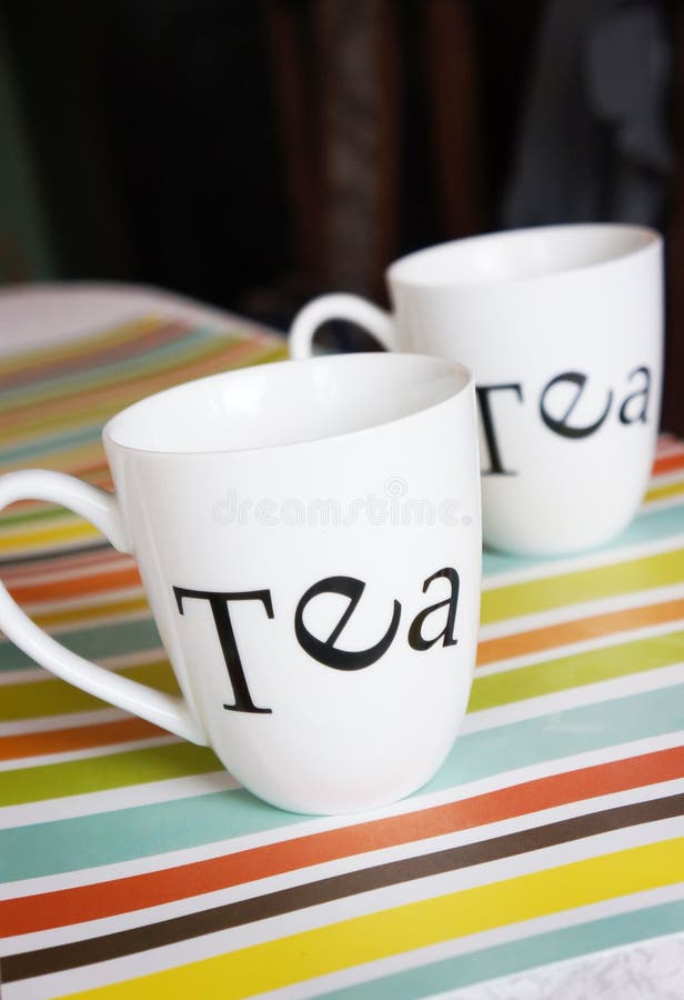 Cups of tea stock photo. Image of warm, drink, cups, table - 45008528