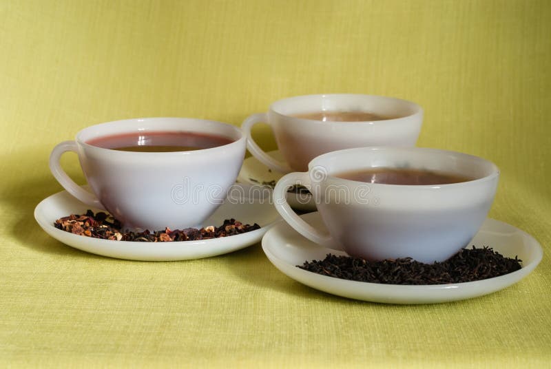 Cups of varies of tea stock photo. Image of dried, closeup - 35902230