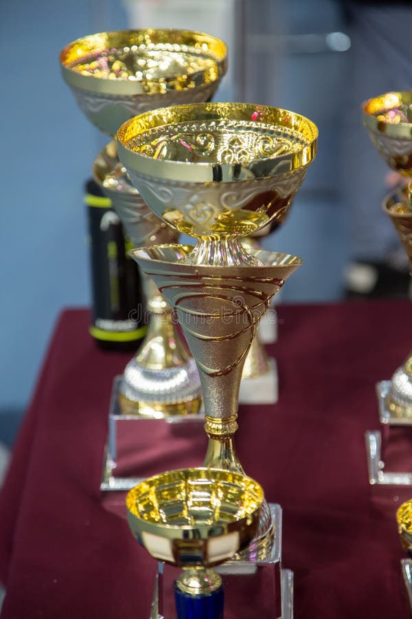 Cups for the winners editorial stock photo. Image of symbol - 115859588