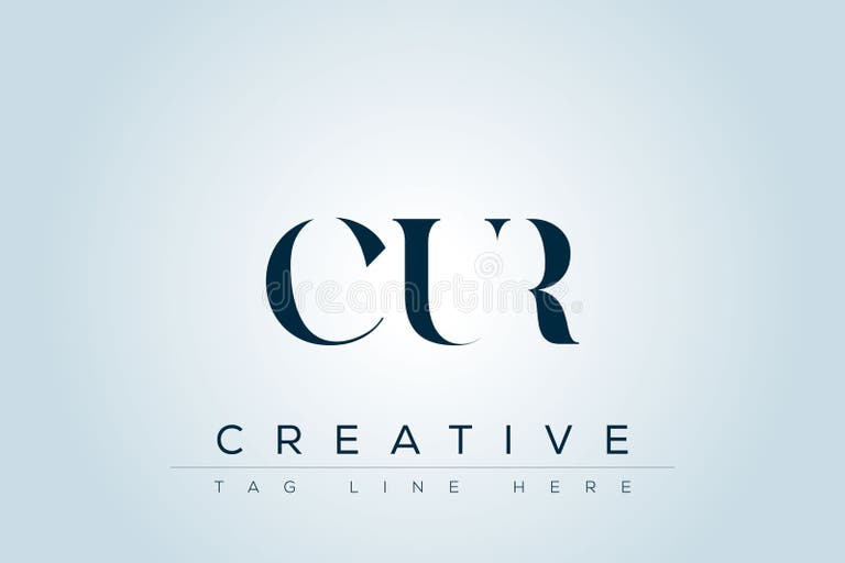 CUR abstract letter logo stock vector. Illustration of brand - 363285904