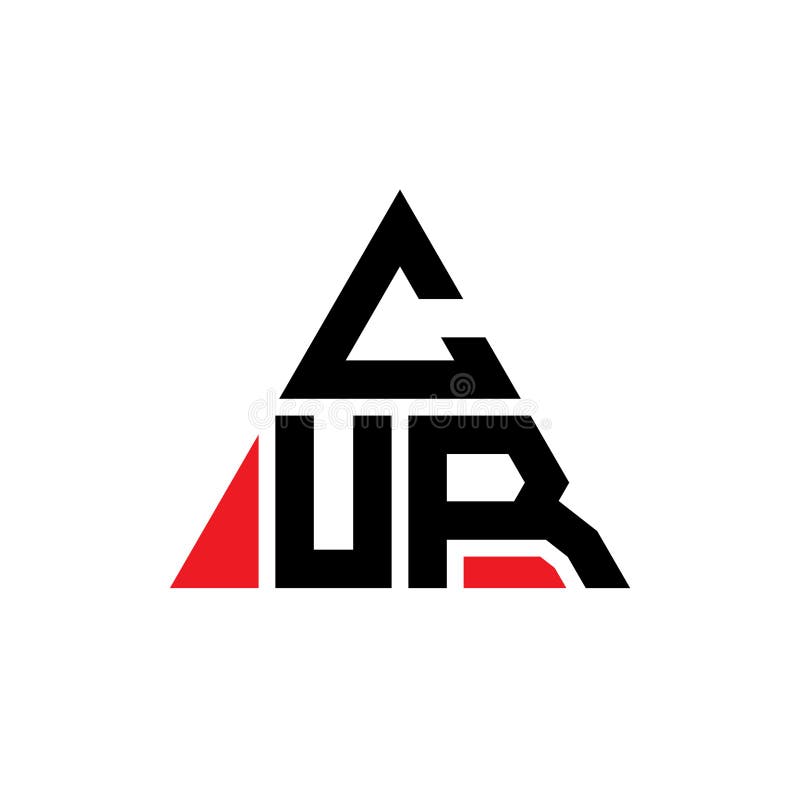 CUR Triangle Letter Logo Design with Triangle Shape. CUR Triangle Logo ...