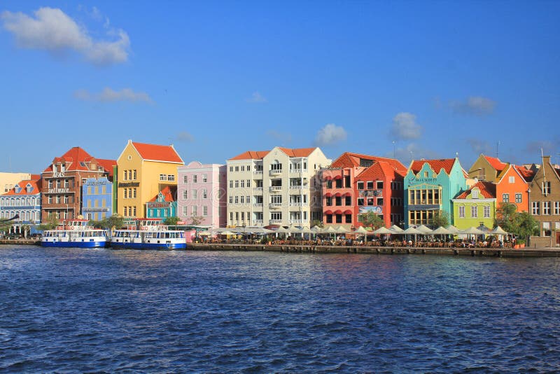 Waterkant Met Haven En Kleurrijke Huizen in Curacao Redactionele Foto ...