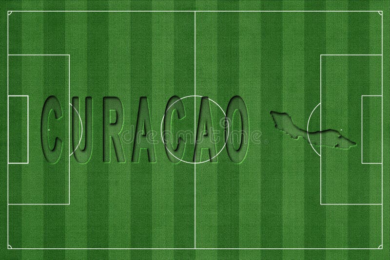 Curacao on Soccer Field, National Team Stock Photo - Image of football ...