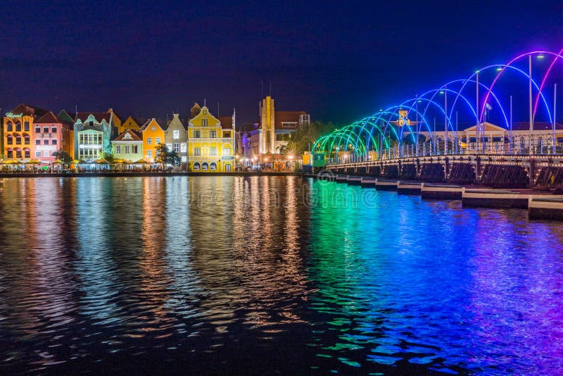 Sunset and Night Curacao Views Stock Photo - Image of coast, coastline ...