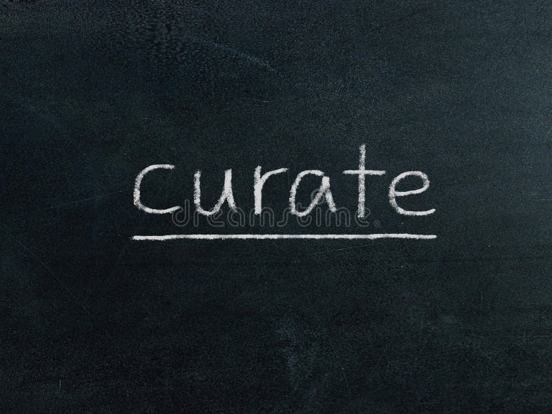 Curate concept word stock illustration. Illustration of chalkboard ...